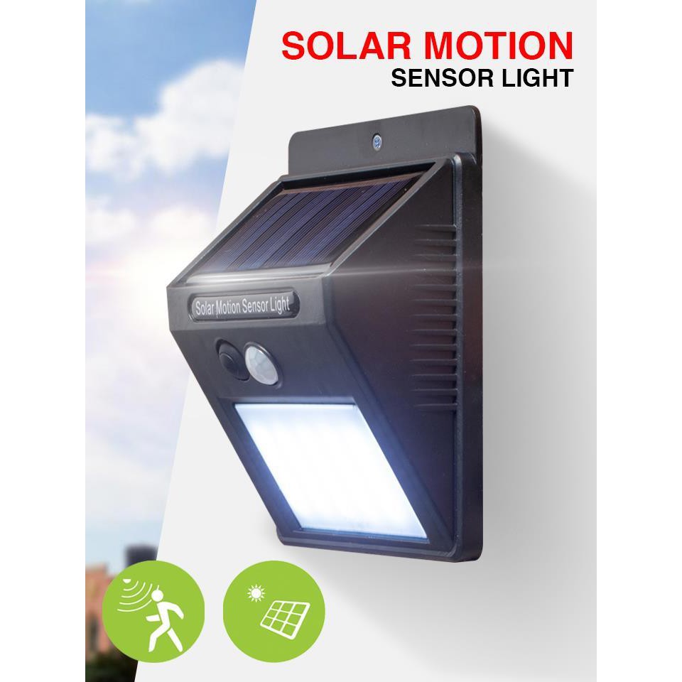 Solar Lamp Motion Sensor Body Sensor Lamp Wall Light LED Garage Garden ...