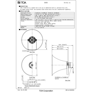 TOA TH-652 Reflex Horn Speaker with TU-652M Driver Unit - 50W 100V/70V (TH652 / TU652M) | Shopee ...