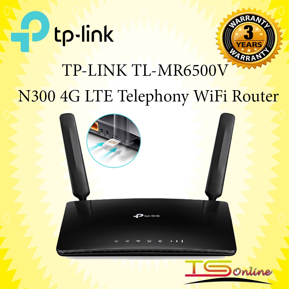 TP-Link TL-MR6500V N300 4G LTE Telephony Wi-Fi Router | Shopee Malaysia