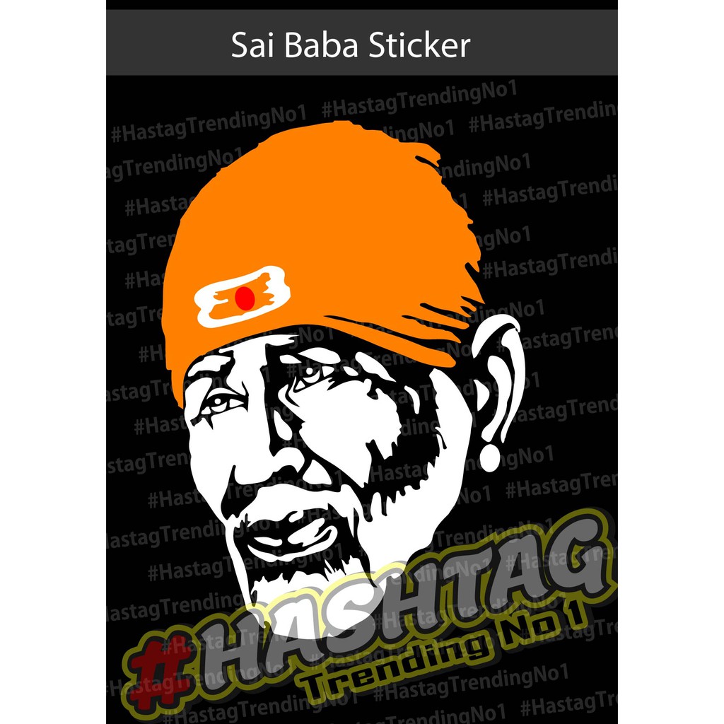 Sai Baba Sticker for Car/ Lorry/ And also can stick at Wall | Shopee ...