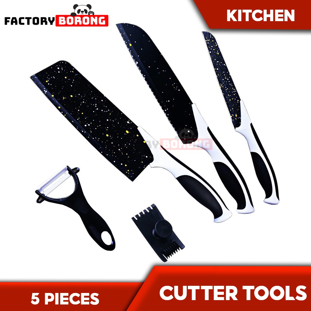 Stainless Steel Kitchen Cutter Tools (5 Set) | Shopee Malaysia