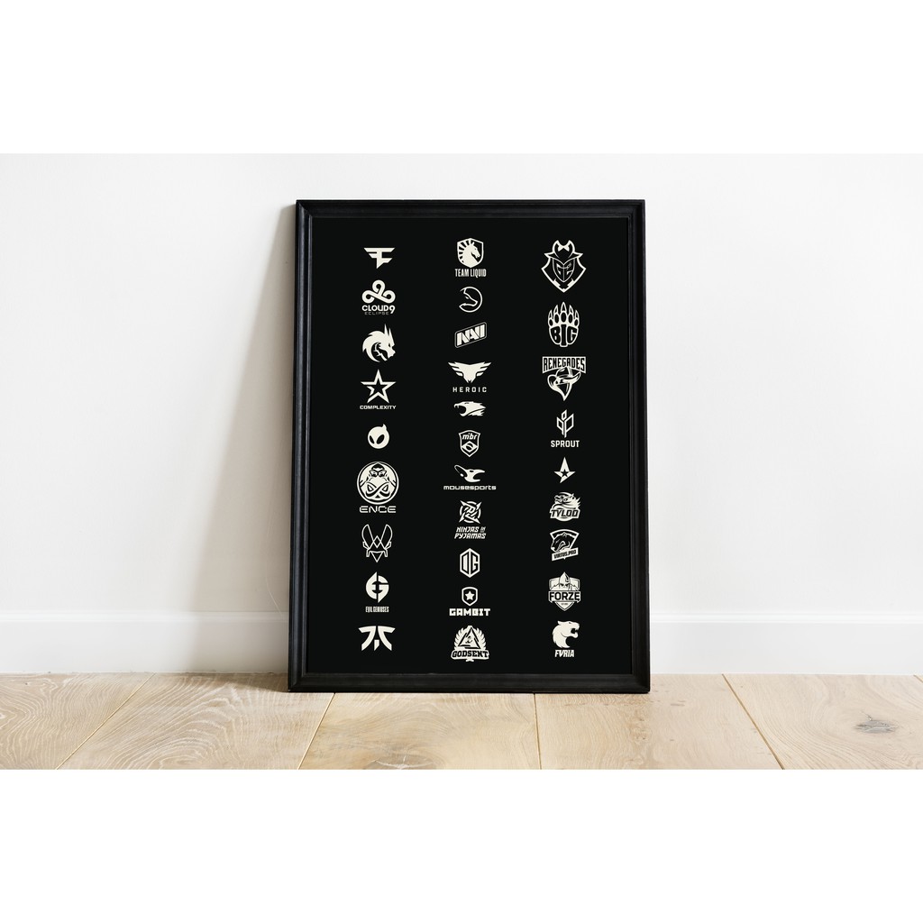 (CS01) Counter Strike Global Offensive (CSGO) teams' logo poster with ...