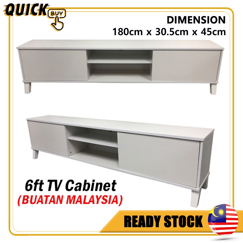 (BUATAN MALAYSIA) QuicBuy HP007 6ft TV Cabinet TV Bench Modern TV Rack ...