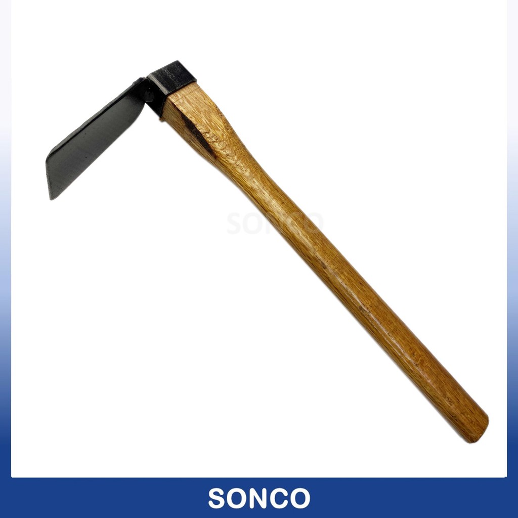 Cangkul Kayu / Besi Biru Kecil Mini Metal Hoe WITH WOOD/ STEEL Black ...