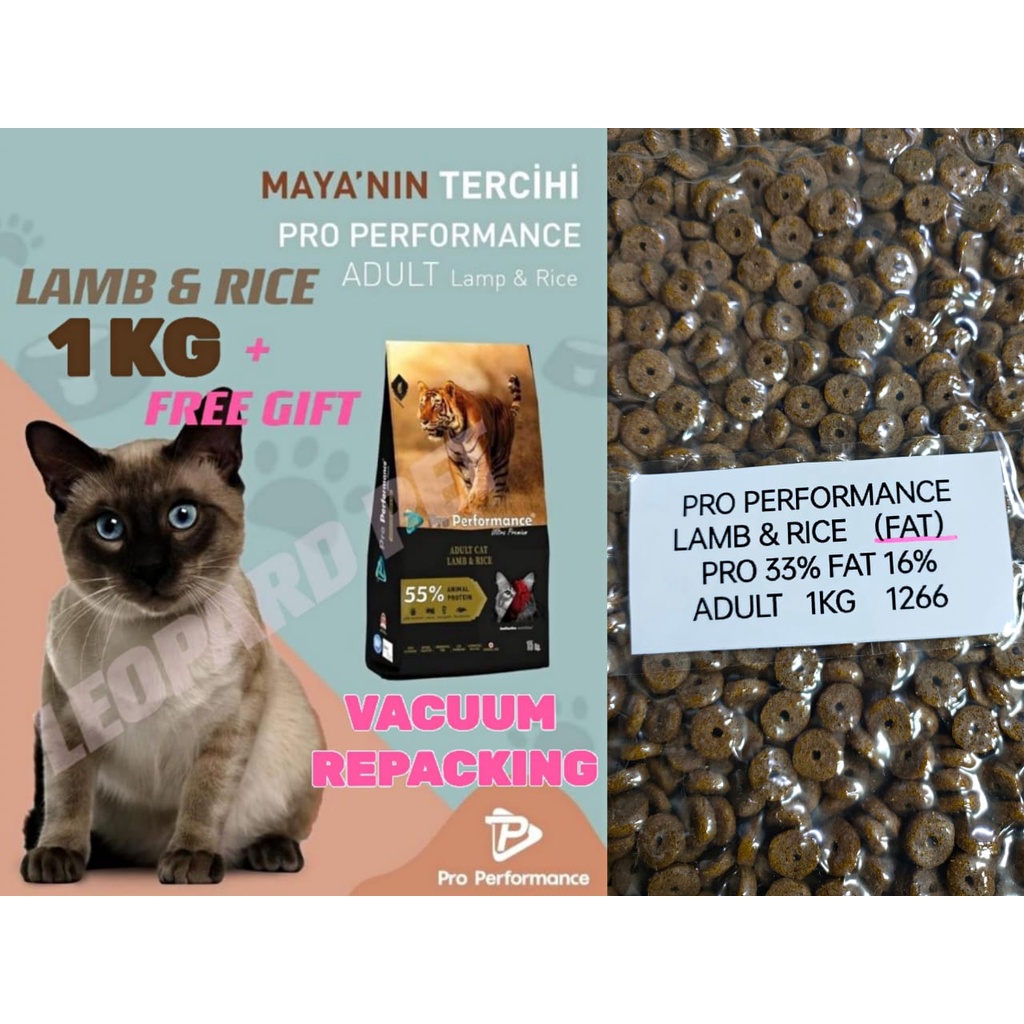 PRO PERFORMANCE ADULT LAMB & RICE CAT FOOD 1KG VACUUM REPACK | Shopee ...