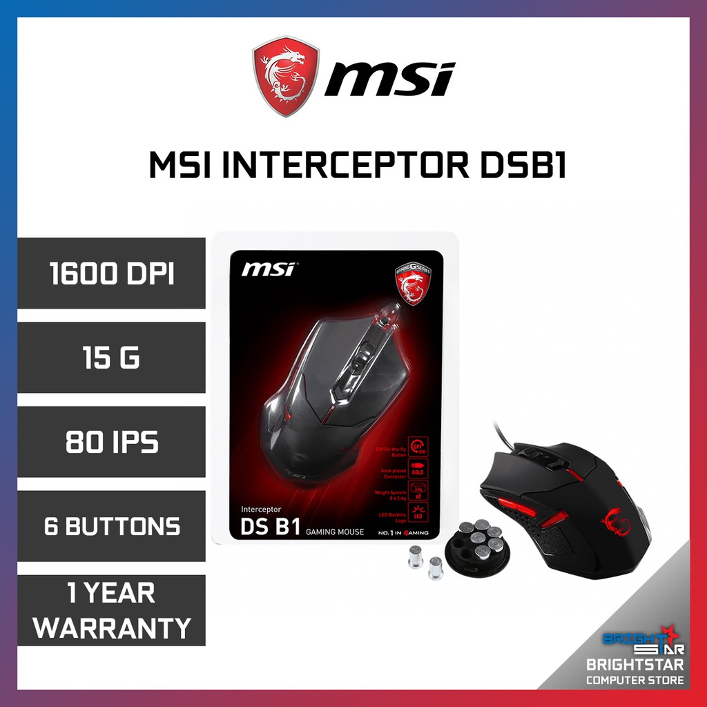 MSI Interceptor DSB1 Gaming Mouse | Shopee Malaysia