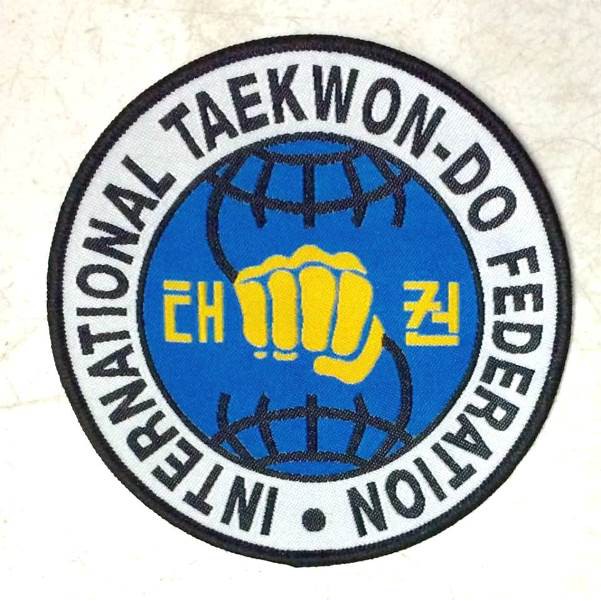 Embroidery Sew On Uniform Patch Taekwondo ITF WTF Logo Uniform Baju TM ...