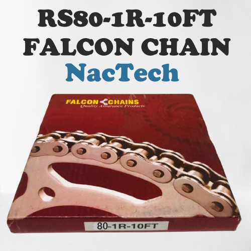 FALCON RS80 -1R - 10FT Standard Roller Chain Single Strand Roller ...