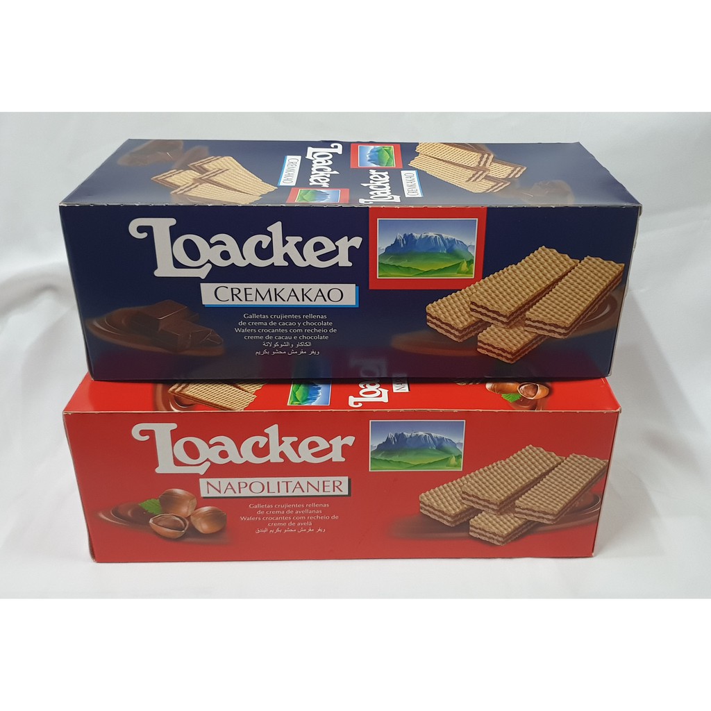 Loacker Crispy Wafers (45g per piece) 2 Flavours! Wafer premium berkrim ...