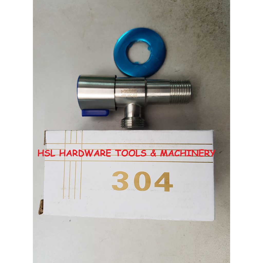 1/2" 304 S/STEEL ANGLE VALVE (BLUE HANDLE) | Shopee Malaysia