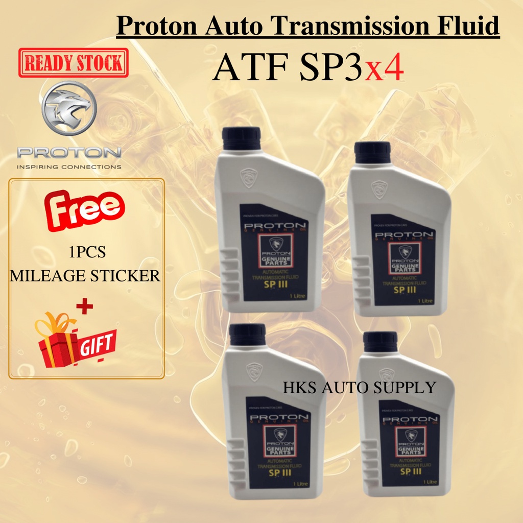 PROTON ATF SP 3 AUTOMATIC TRANSMISSION FLUID 1L( 4 BTLS SETS) /Proton ...