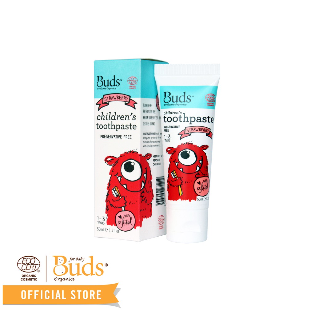 BOO Children's Toothpaste with Xylitol - Strawberry (50ml) | Shopee ...