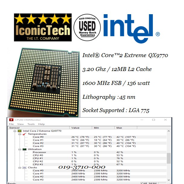 Intel Core 2 Extreme QX9770 Processor 3.20Ghz | Shopee Malaysia