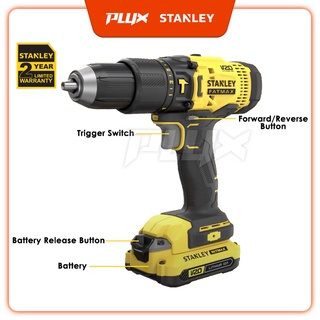 STANLEY SCD711C1H 20V FATMAX Cordless 13mm 1500rpm Hammer Drill Multi ...