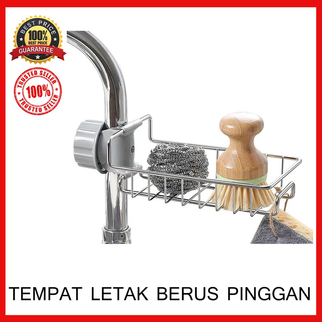 *TEMPAT LETAK BERUS PINGGAN / Sink Storage Shelves Racks Stainless ...