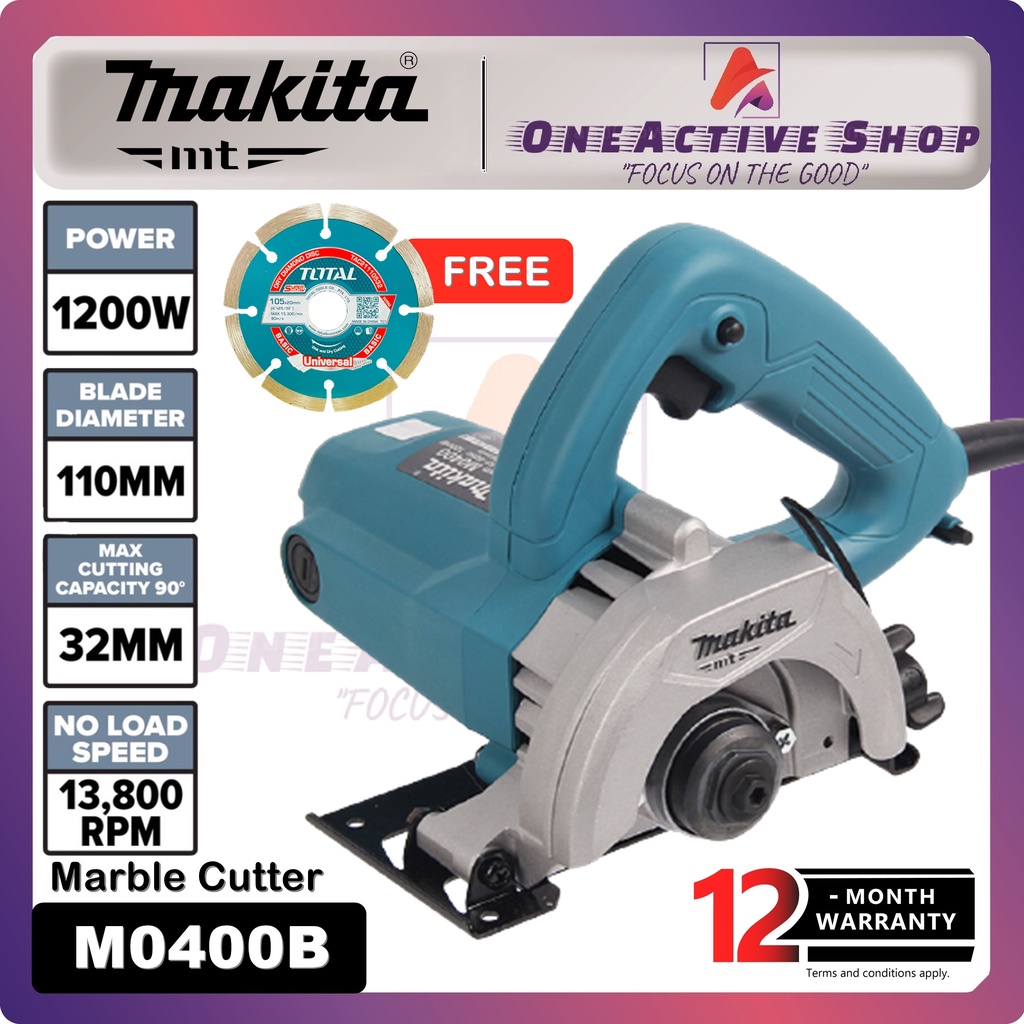 MAKITA Marble Cutter 1200W M0400B - 1 Year Warranty ( MAKITA CONCRETE ...