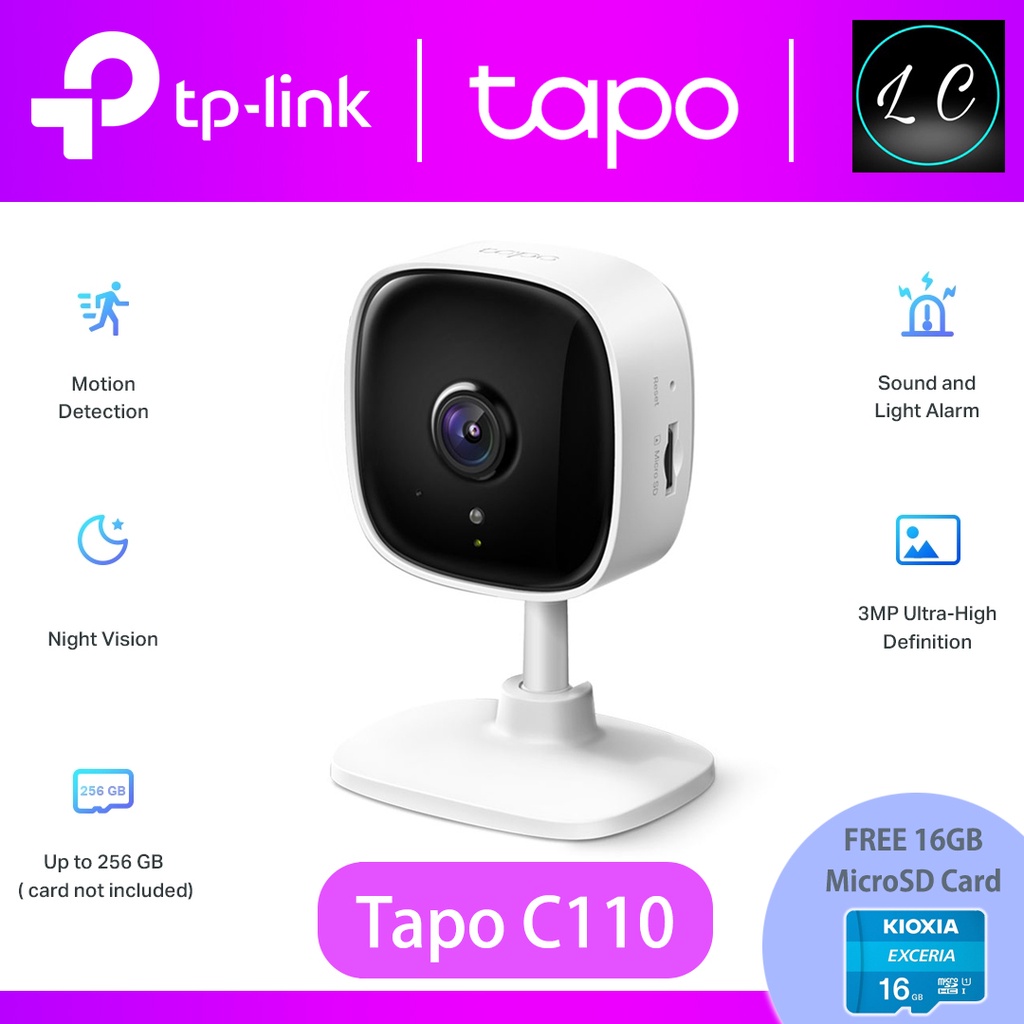 TP-Link Tapo C110 3MP Full HD Wireless WiFi Smart Security Surveillance ...