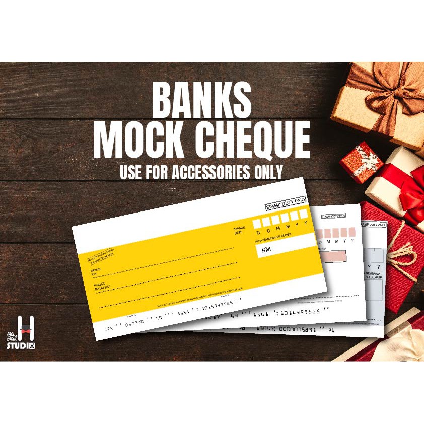 MOCK CHEQUE/REPLIKA CEK | Shopee Malaysia