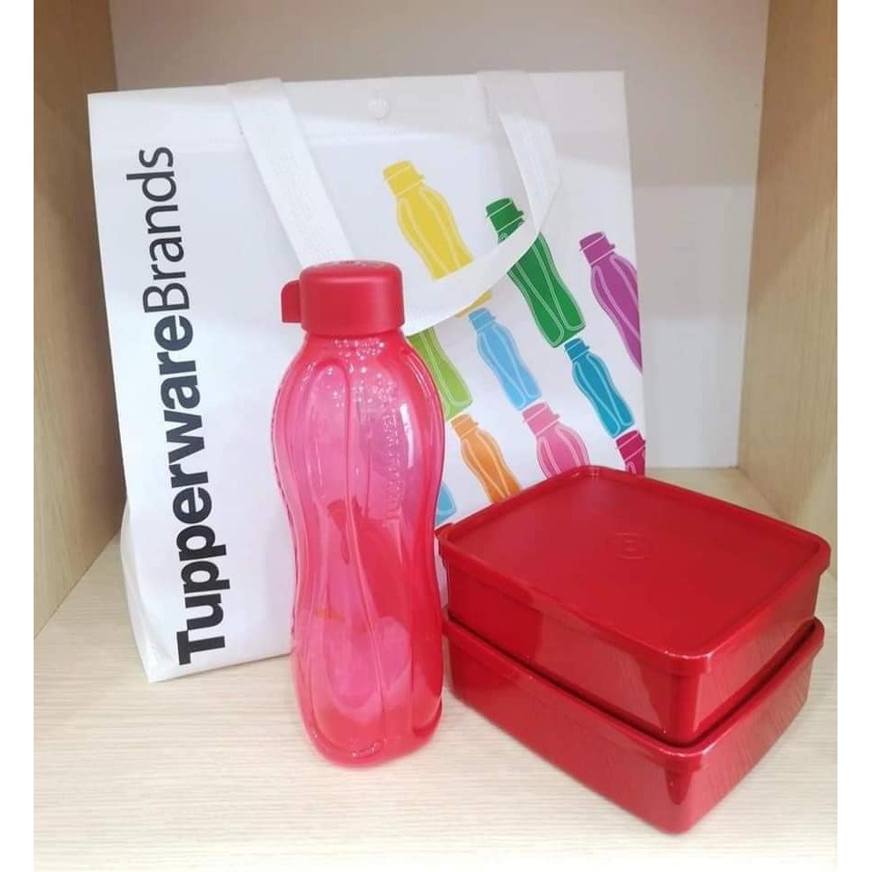 Botte 750ml + square away + canvas beg Tupperware Brands / Bekal ...