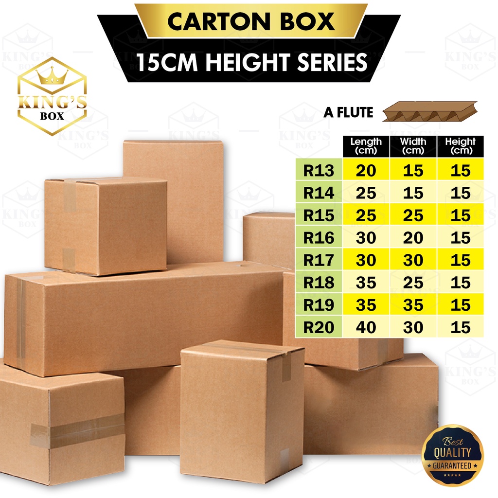 Carton Box Packing Box Packaging Box Kotak - A Flute - 15 cm Height ...