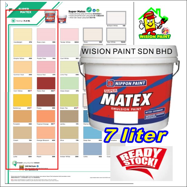 7l nippon paint super matex interior emulsion matt finish wall paint ...