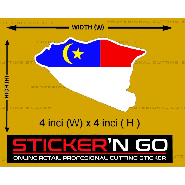 STICKER CUTTING CUSTOM NEGERI MELAKA DESIGN | Shopee Malaysia