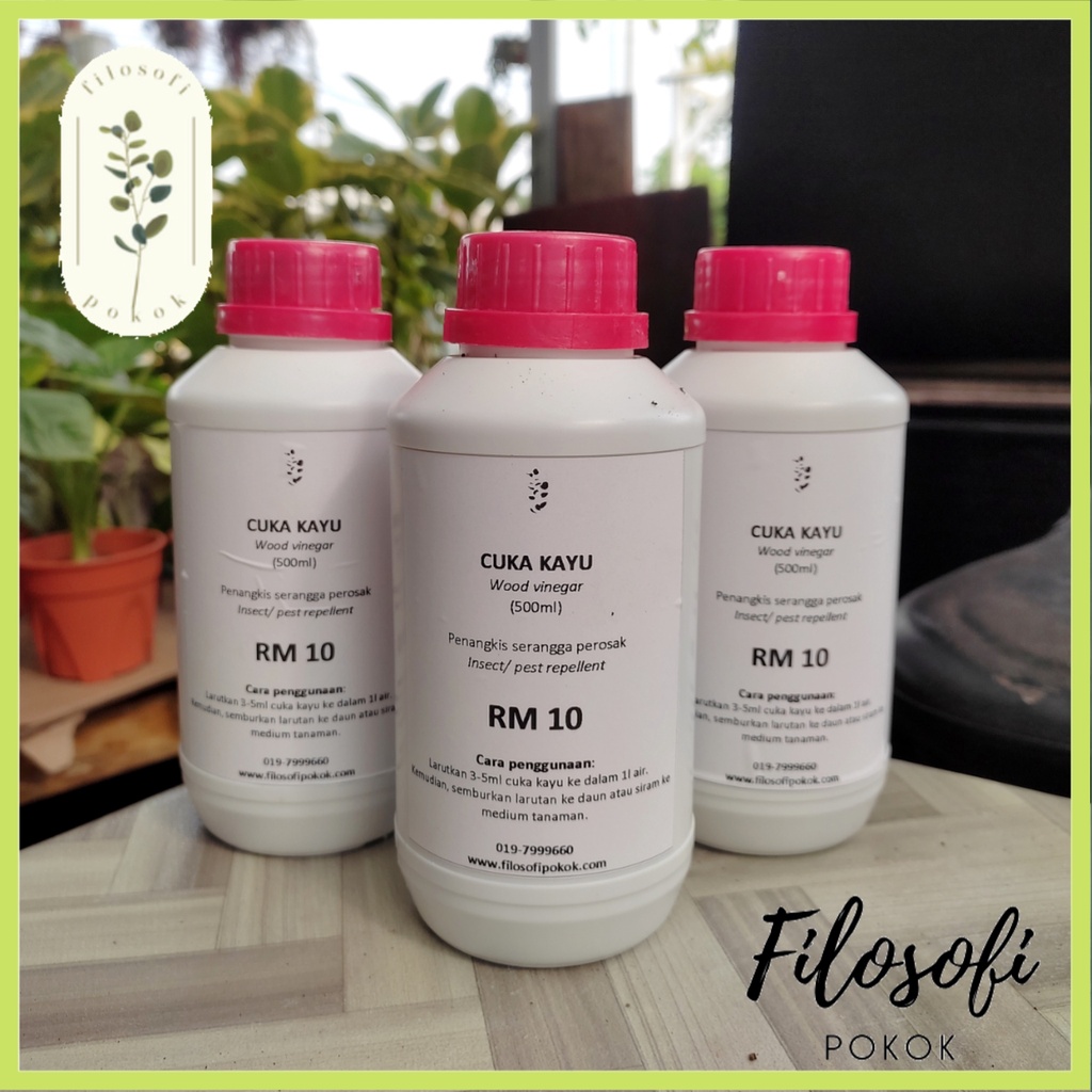 Cuka kayu organik/ Organic wood vinegar/ Pest repellant/ Penangkis ...