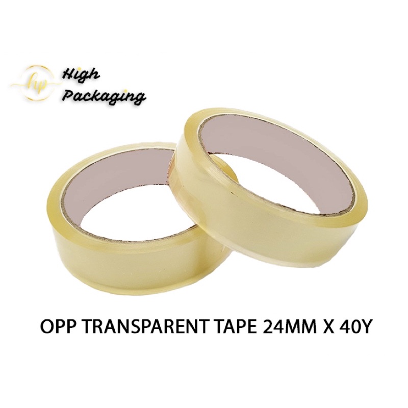 OPP Transparent Tape / Sellotape / Cellophane tape 24mm x 40Y | Shopee ...