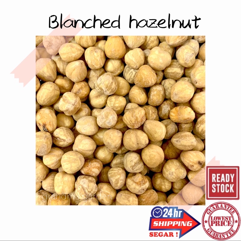 (GG snacks) Blanched hazelnut 500gram peanut halal ready stock ready to ...