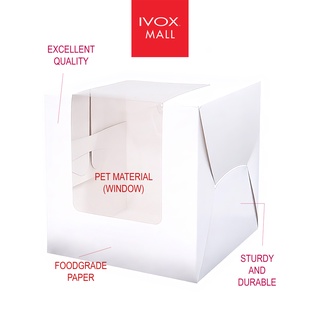 Window Cake Box 4x4x4" / 5x5x5" / 6x6x6" / 7x7x7" / 8x8x8" / 9x9x9 ...