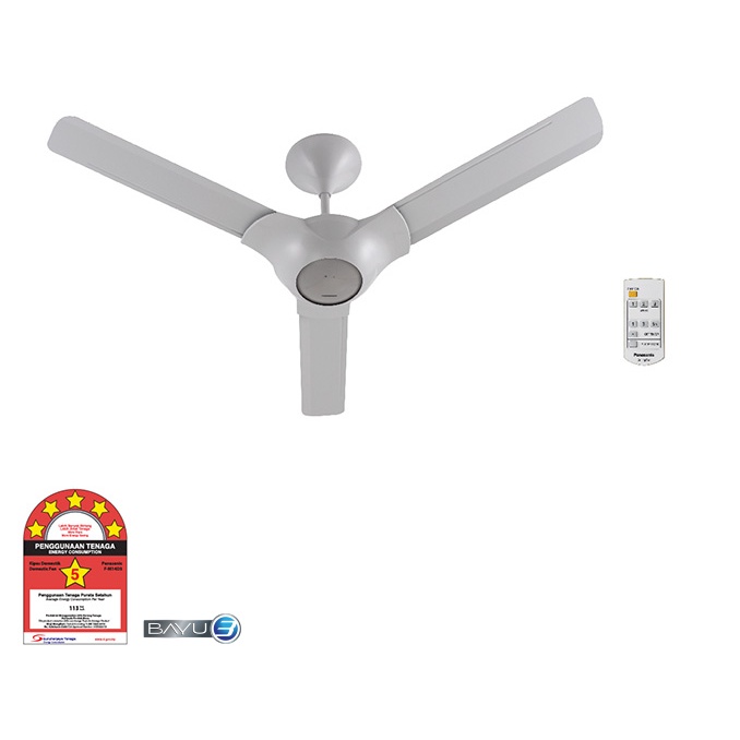 Panasonic Bayu 3 F-M14C2 VBHH (Grey) 3-Blade (56")Remote Control ...