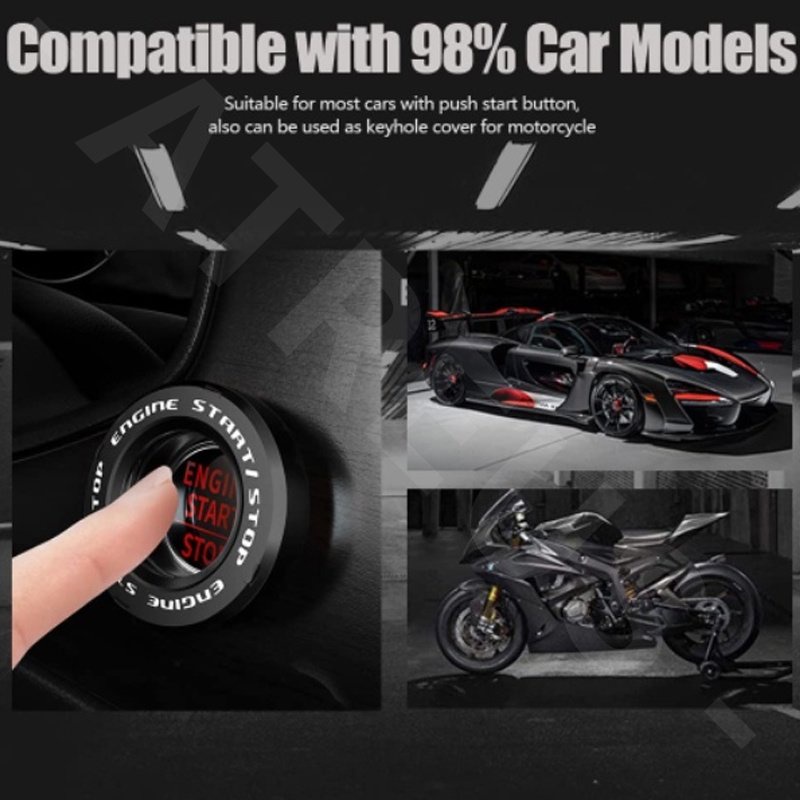 Perodua Car Ignition Switch Ring Engine Start Stop Button Cover For ...
