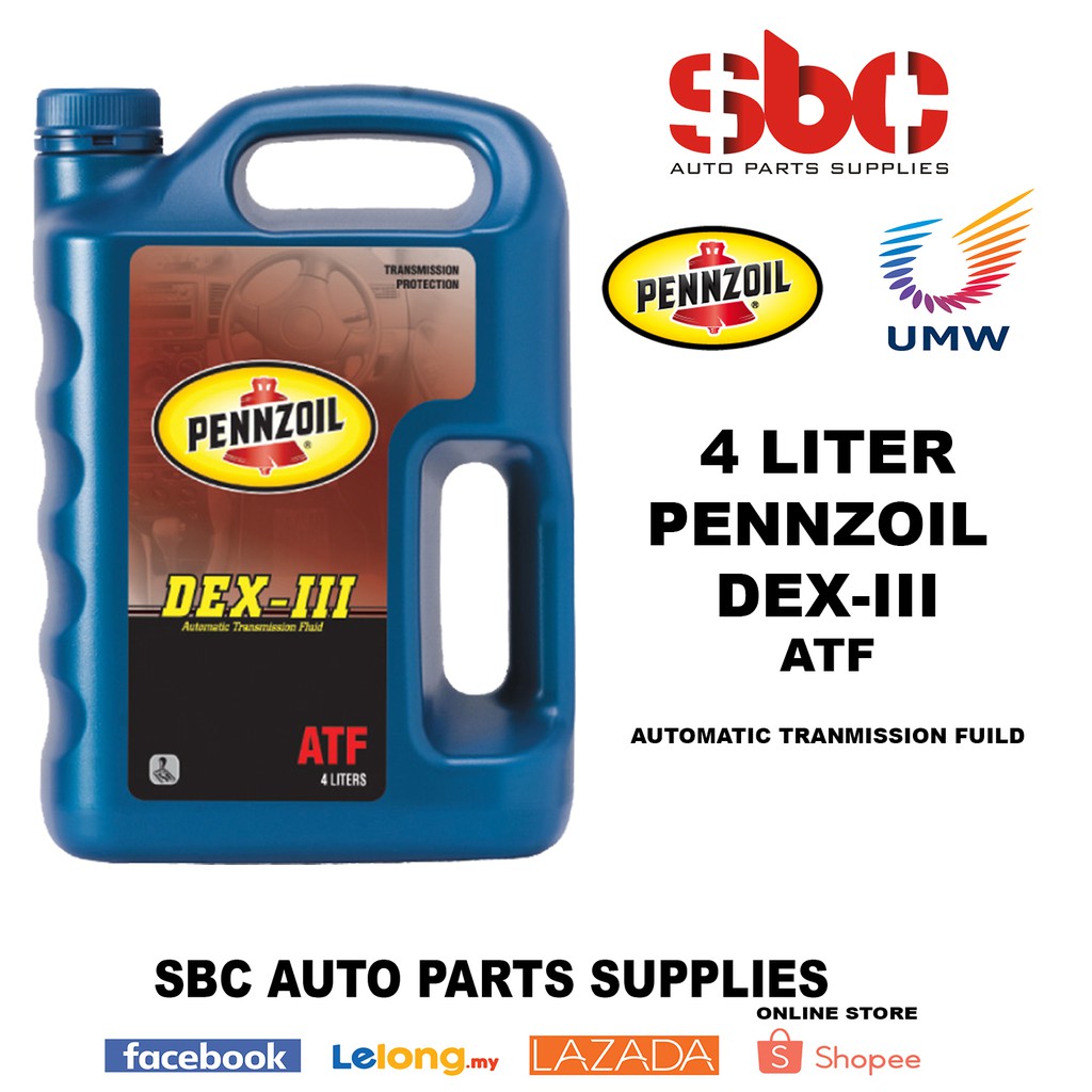 Pennzoil ATF DEX-III (4LITER) | Shopee Malaysia