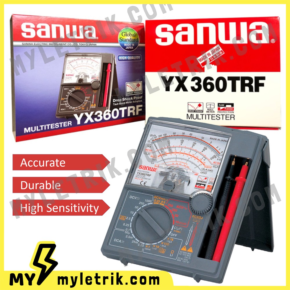 Original Japan SANWA Analog Multitester / Multimeter Tester YX360TRF ...