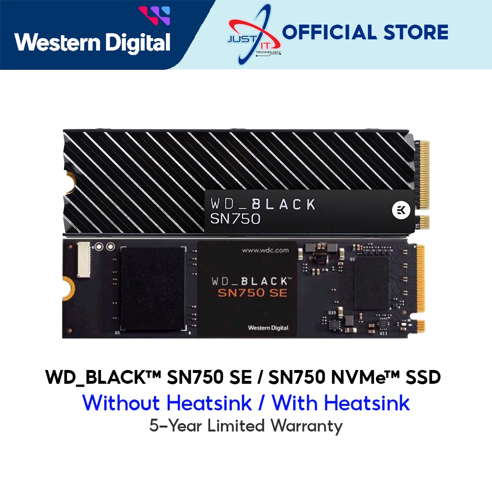 WD Black SN750 / SN750 SE NVME SSD (500GB / 1TB) | Shopee Malaysia