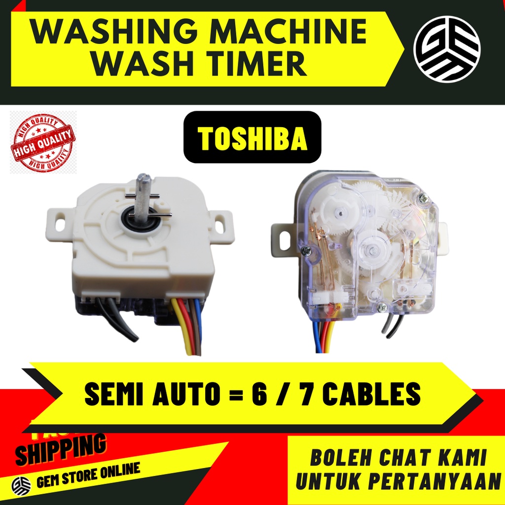 TOSHIBA Washing Machine Semi Auto Universal Wash Timer / Timer Mesin ...