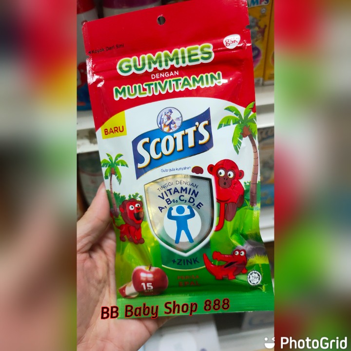 Scott's Gummies with Multivitamin (2 Flavours) - 1 x 15's | Shopee Malaysia