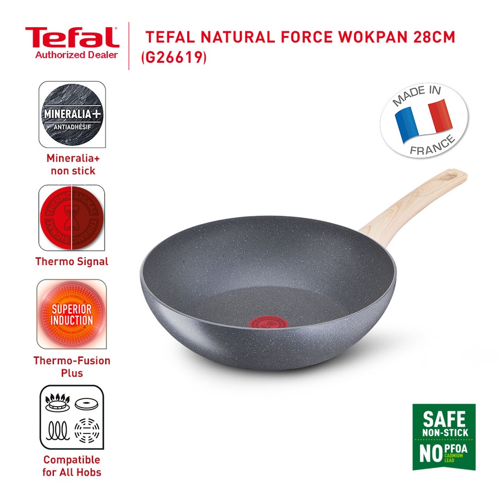 Tefal Natural Force Wokpan 28cm Without Lid (G2661902) | Shopee Malaysia