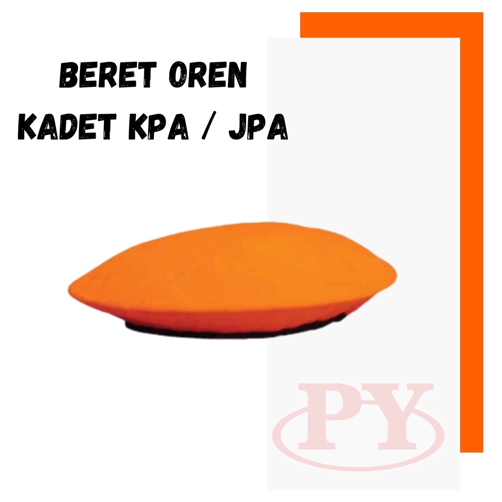 BERET OREN - TOPI BERET KADET - V01 ( ACCESSORIES CADET ) | Shopee Malaysia
