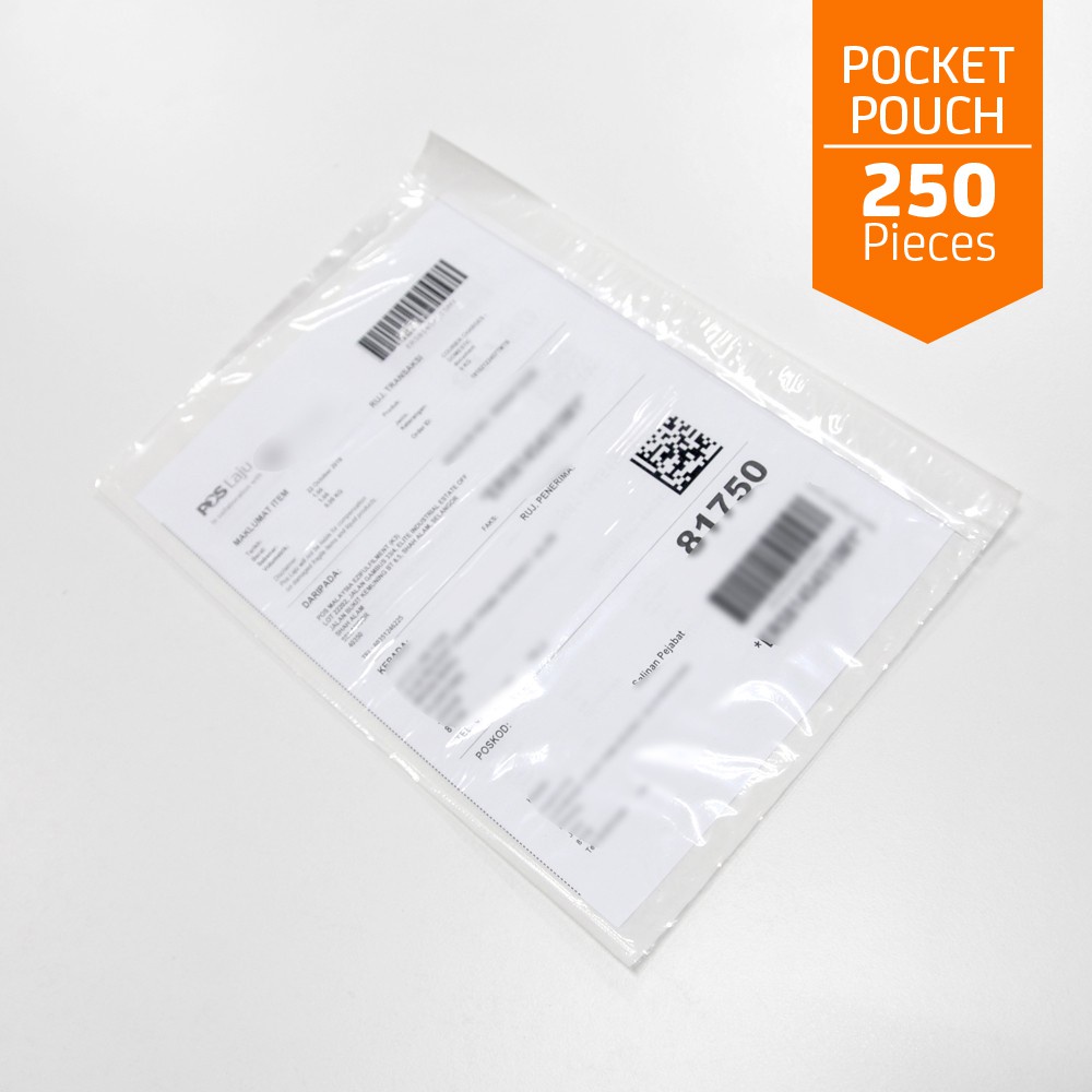 Bundle of 250 pocket pouch for consignment note Packet Colour ...