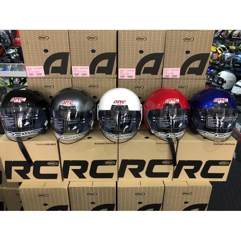 HELMET ARC DISCOVERY 100% ORIGINAL DEEP BLUE & WHITE | Shopee Malaysia