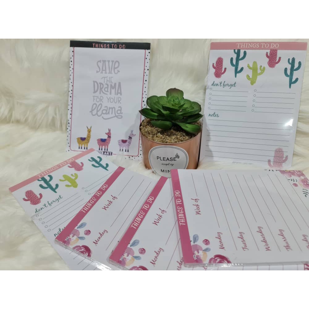 Task List to Do List Checklist CuteKawaiiFancyTasklistTodoList | Shopee ...