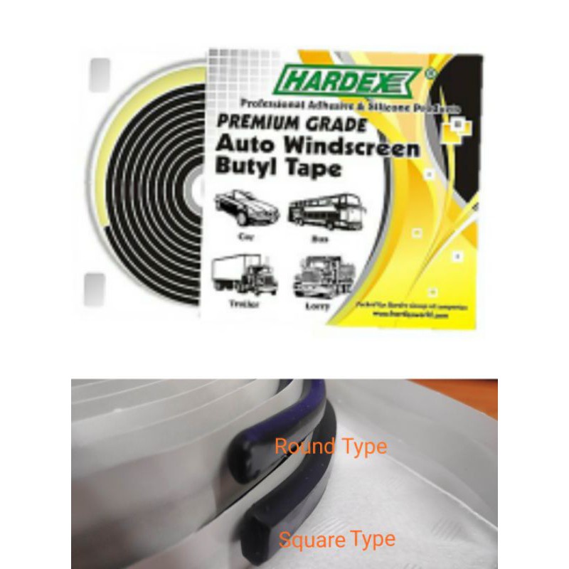 Premium Grade Auto Winscreen Butyl Tape / Black Sealant Glue Car Reseal ...
