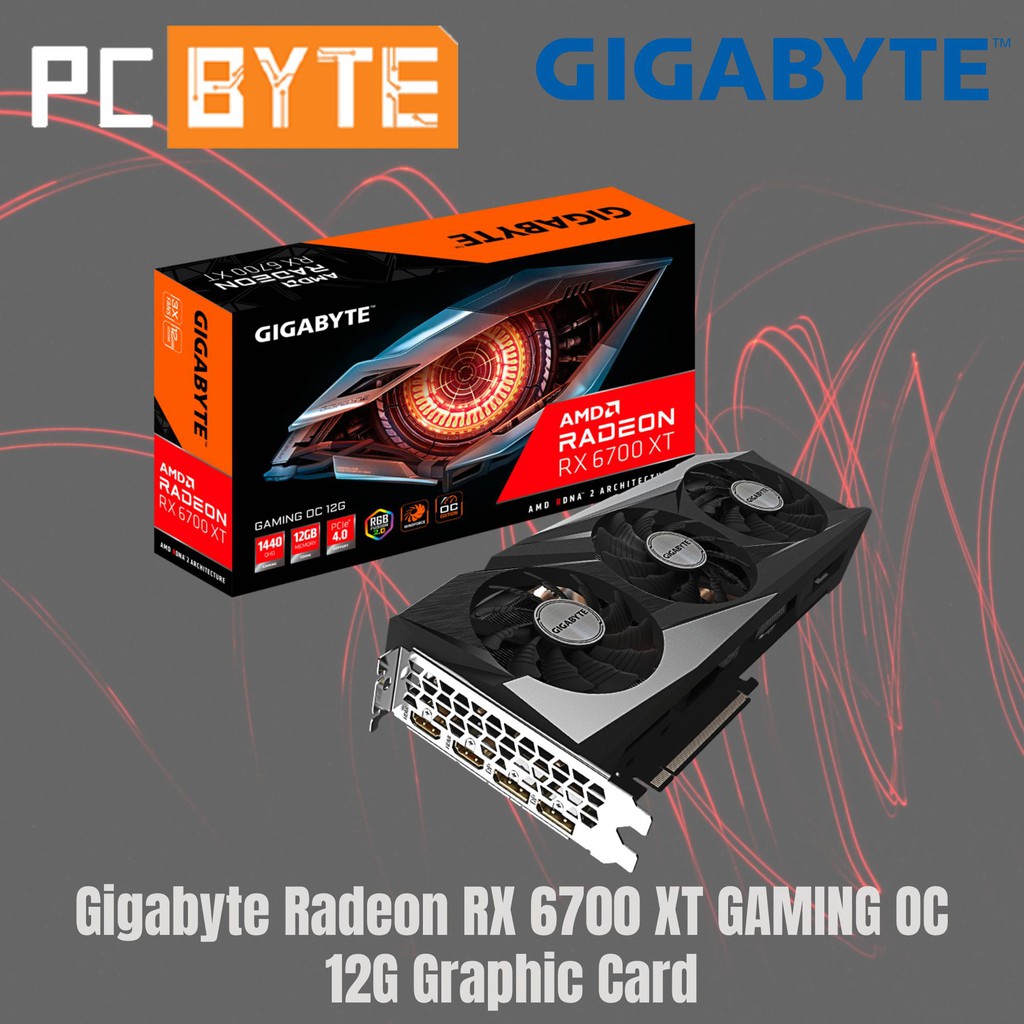 GIGABYTE AMD Radeon RX 6700 XT GAMING OC 12GB GDDR6 Graphic Card [OC ...