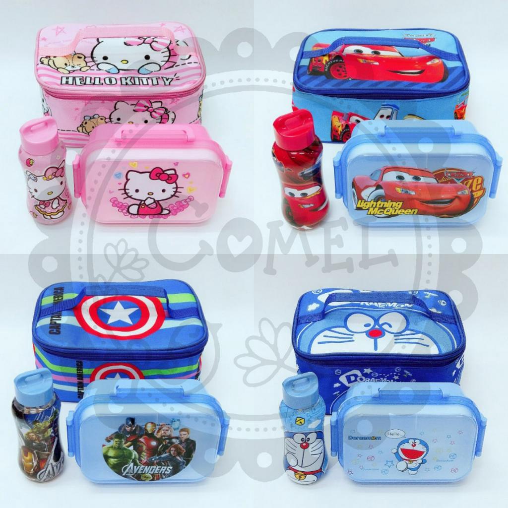 Comel Kitty Car Captain Doraemon Lunch Bag Lunch Box Water Bottle 300ML ...