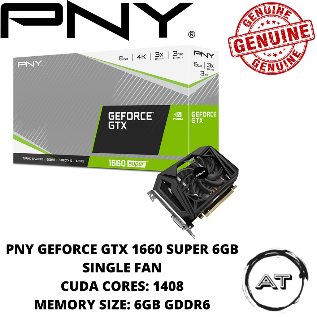 PNY GeForce GTX 1660 SUPER 6GB Single Fan Graphic Card | Shopee Malaysia
