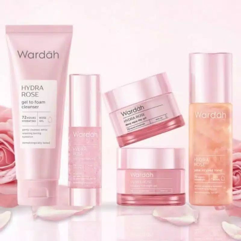 Wardah Hydra Rose Series/ Wardah Rose cleanser/ Wardah Rose Toner ...