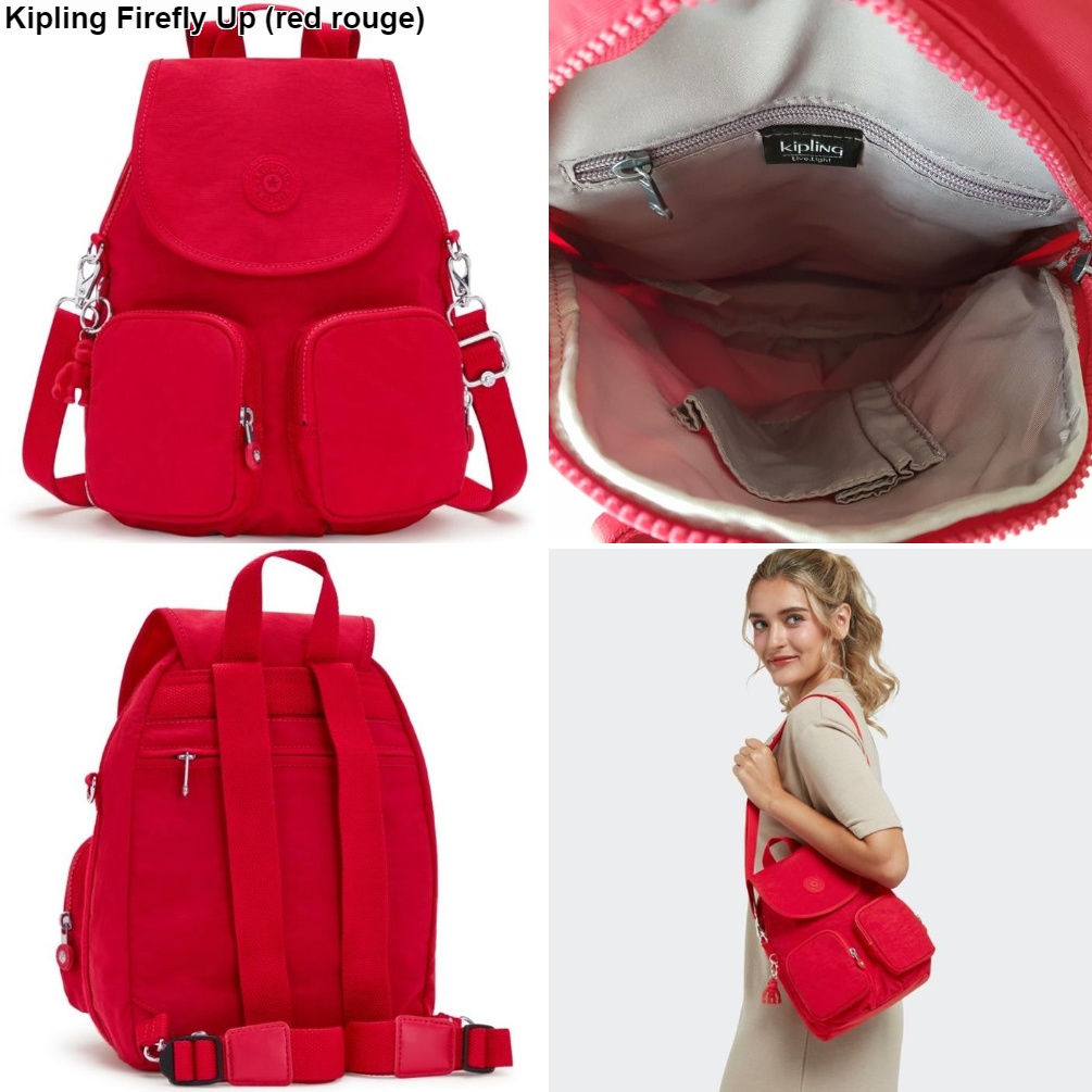 Authentic NWT Kipling Firefly Up Backpack Bagpack Convertible Shoulder ...