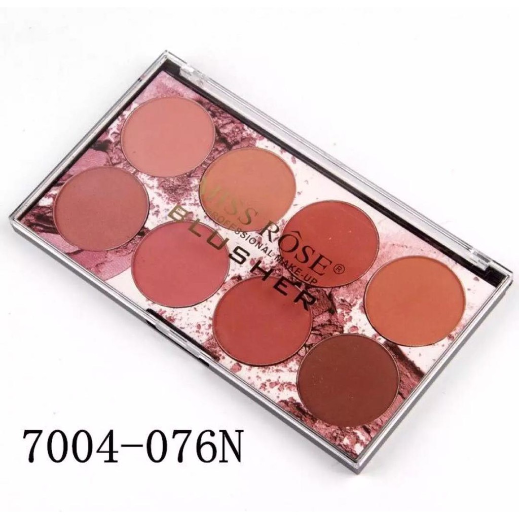 BLUSHER MISS ROSE 8-Color Blusher Palette Blush Face Pigment Minerals ...