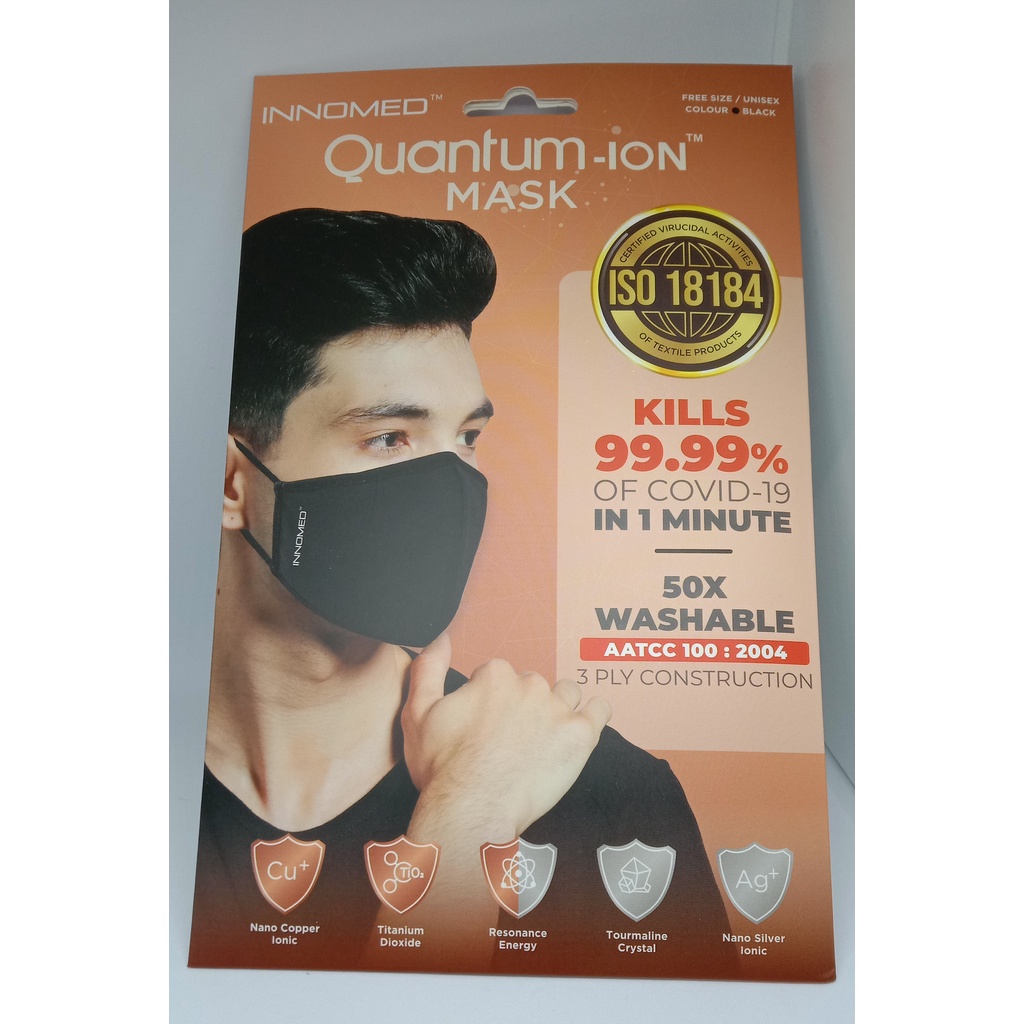 Quantum-ION MASK (Antiviral & Antibacterial Coating Technology ...